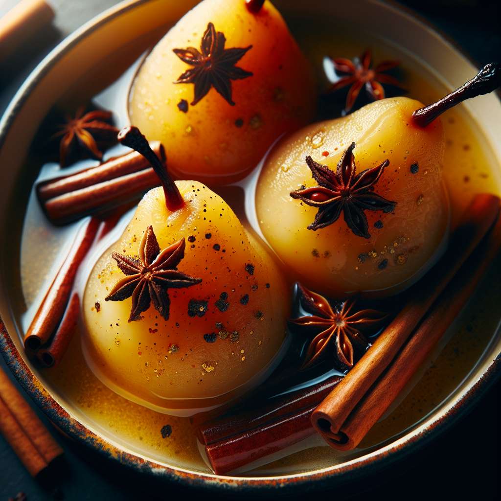Pearfectly Spiced Poached Pears Recipe